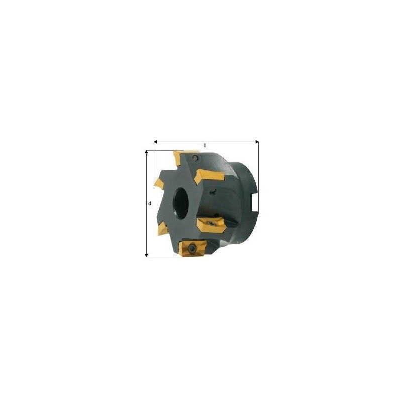 Cap de frezare 90 grade, Ø80mm 7 taisuri, racire interioara pt. APKT16 ...